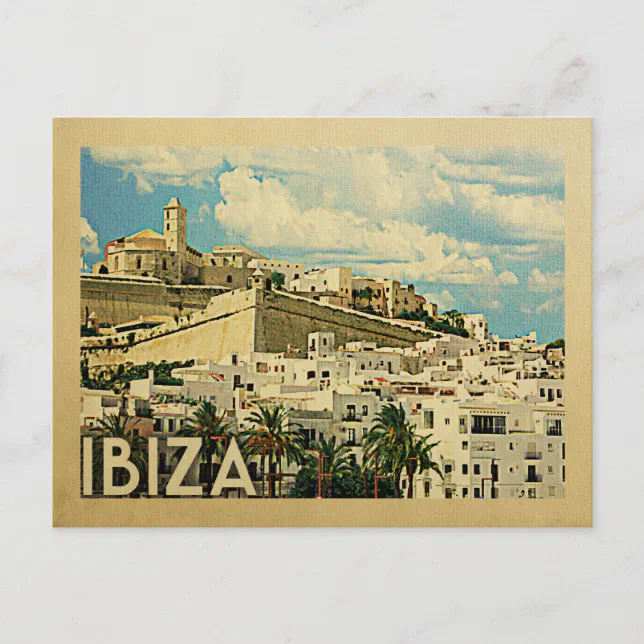 Ibiza Postcard Spain Vintage Travel | Zazzle