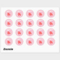 Ibiza, Spain, Preppy, Preppy Room, Pink Classic Round Sticker | Zazzle