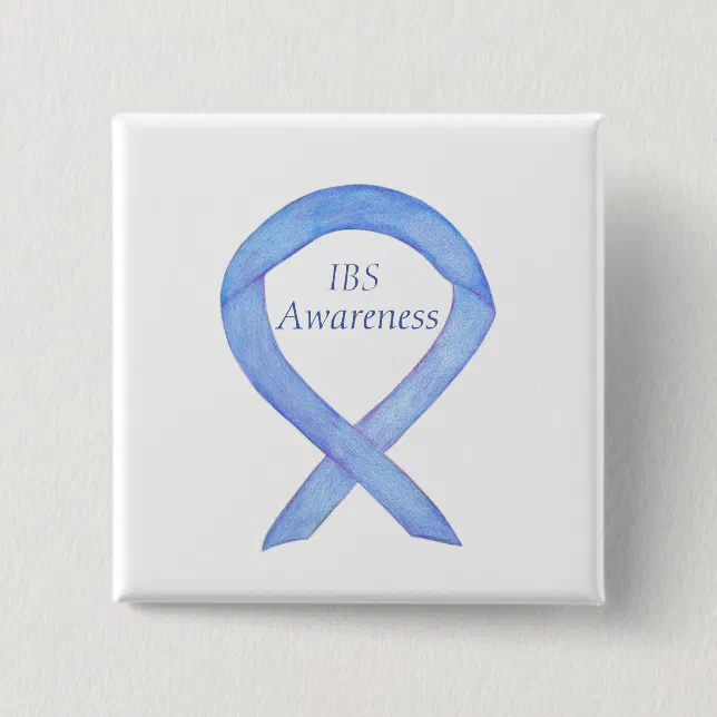 IBS Awareness Ribbon Periwinkle Guardian Pin | Zazzle