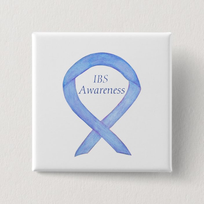 IBS Awareness Ribbon Periwinkle Guardian Pin | Zazzle.com
