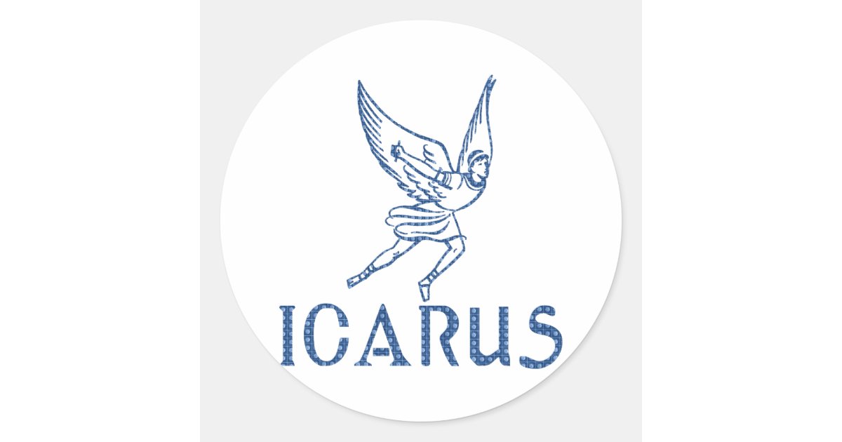 Icarus Classic Round Sticker | Zazzle