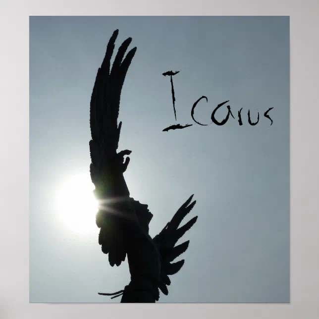 Icarus Silhouette Poster | Zazzle