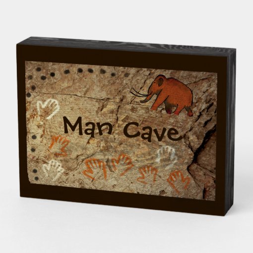 Ice Age Cave Art - Man Cave Wooden Box Sign | Zazzle