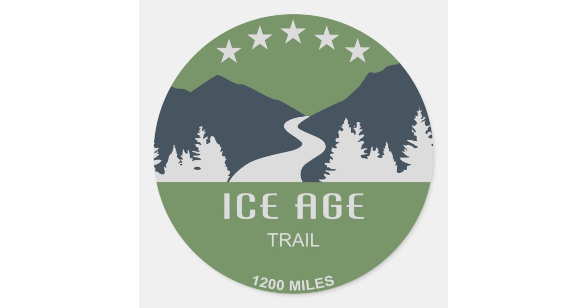 Ice Age Trail Classic Round Sticker | Zazzle