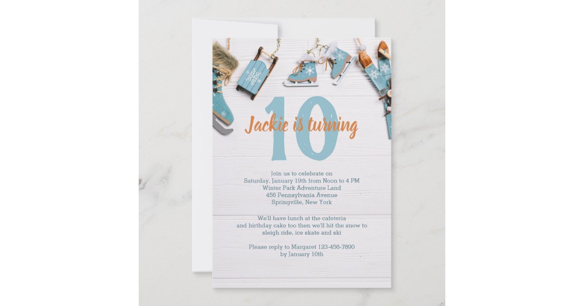 Ice and Snow Sports-Theme Invitation | Zazzle