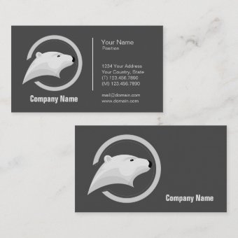 Ice Bear Logo - Professional Business Card | Zazzle