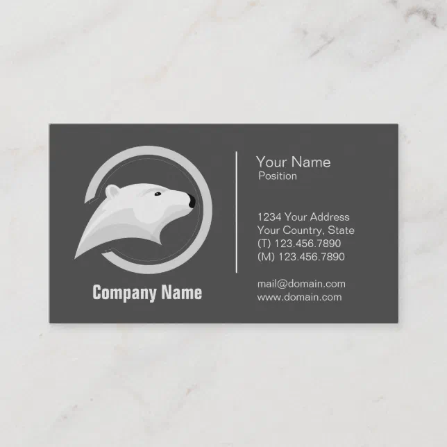 Ice Bear Logo - Professional Business Card | Zazzle