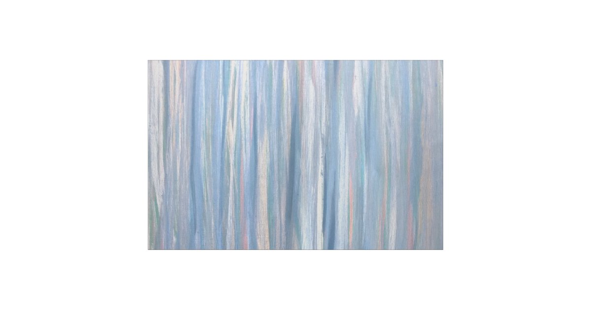 Ice-Blue Craft | Icy Silver Peach Cool Brushstroke Fabric | Zazzle