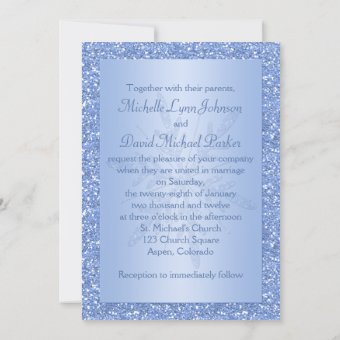 Ice Blue Snowflakes Wedding Invitation | Zazzle