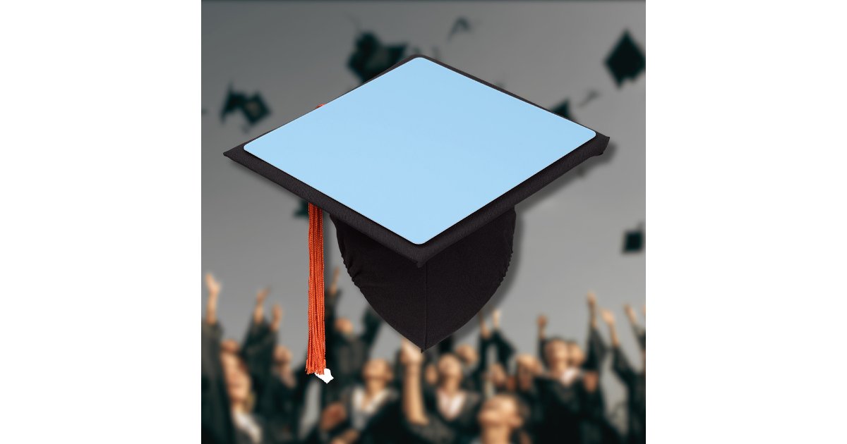 Ice Blue Solid Color | Classic | Elegant Graduation Cap Topper | Zazzle