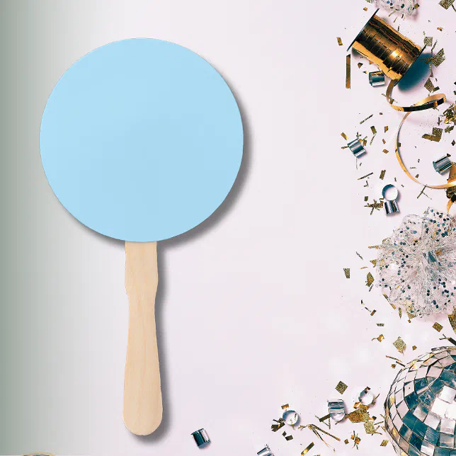 Ice Blue Solid Color | Classic | Elegant Hand Fan | Zazzle