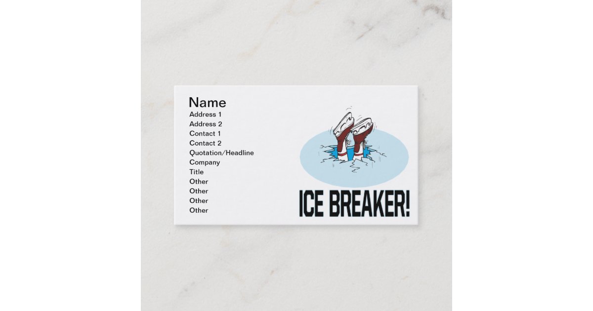Ice Breaker Business Card | Zazzle
