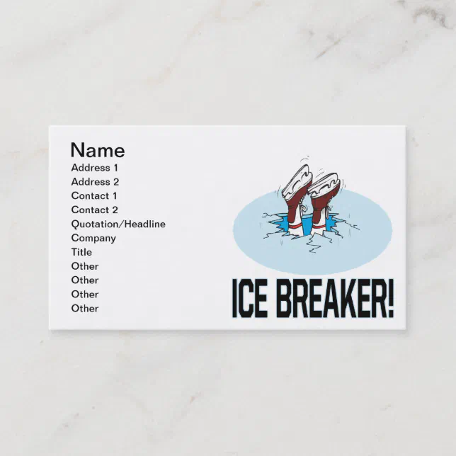 Ice Breaker Business Card | Zazzle