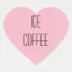 Ice Coffee Heart Sticker | Zazzle