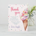 Ice Cream 1st Birthday Party Thank You Card | Zazzle