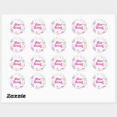 Ice Cream and Cake Two Sweet 2nd Birthday Classic Round Sticker | Zazzle