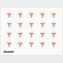 Ice Cream Awesomeness Classic Round Sticker | Zazzle