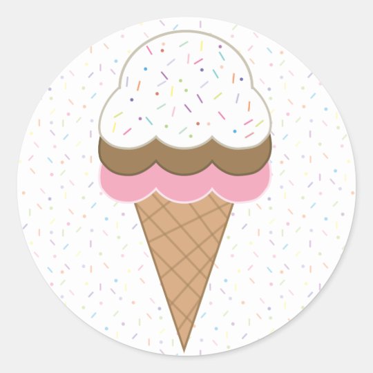 Ice Cream Awesomeness Classic Round Sticker | Zazzle.com