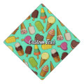 Ice Cream Background Graduation Cap Topper | Zazzle