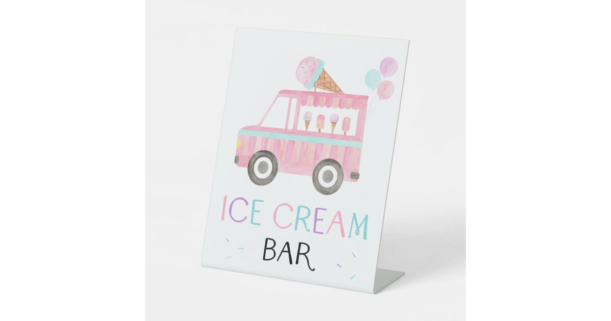 Ice Cream Bar Birthday Sign | Zazzle