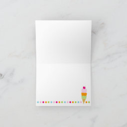 Ice Cream Birthday Party Thank you note card | Zazzle