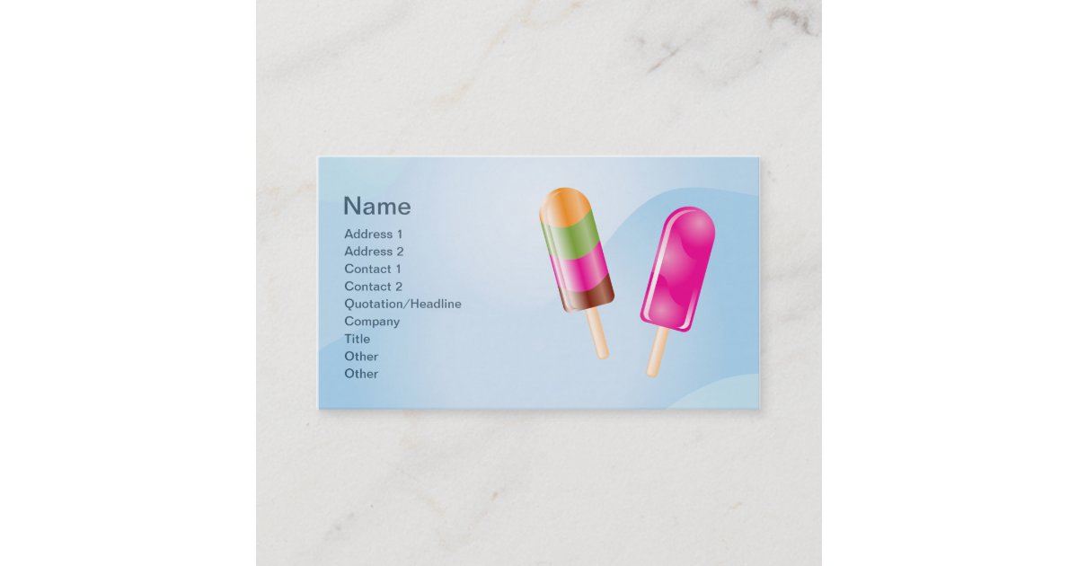 Ice cream business card | Zazzle