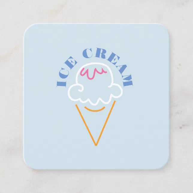 Ice cream business card | Zazzle