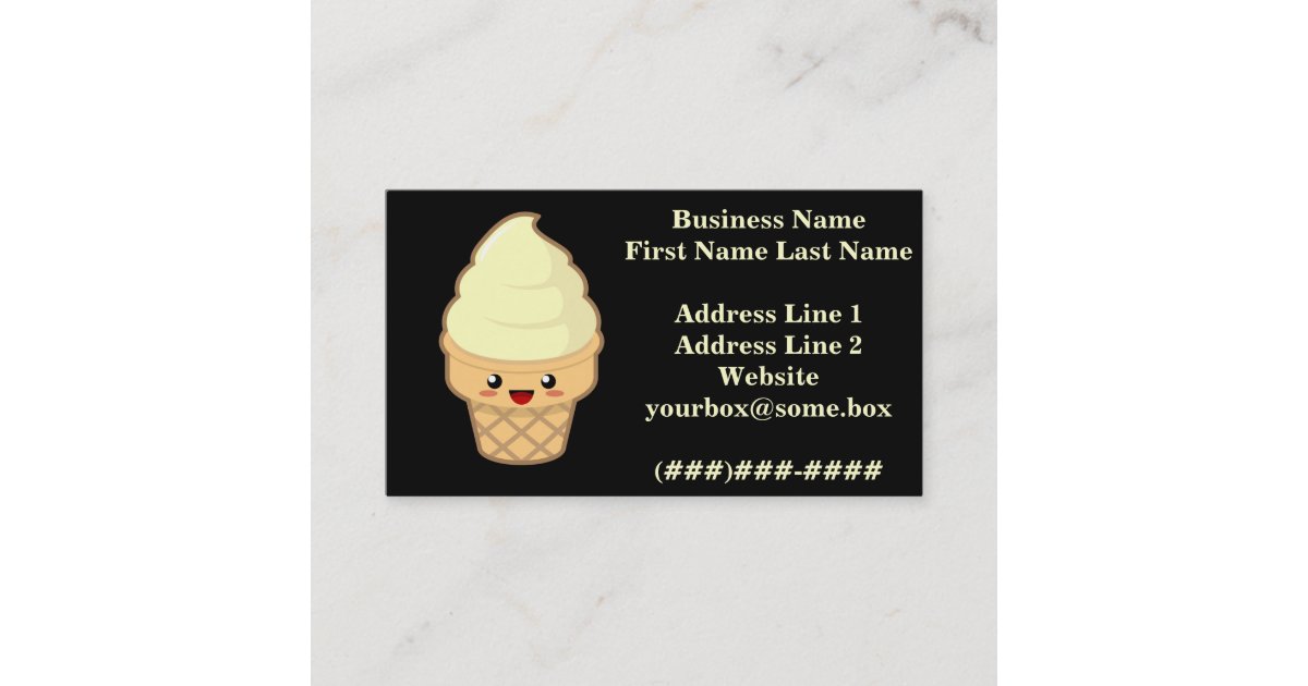 Ice Cream Business Card | Zazzle
