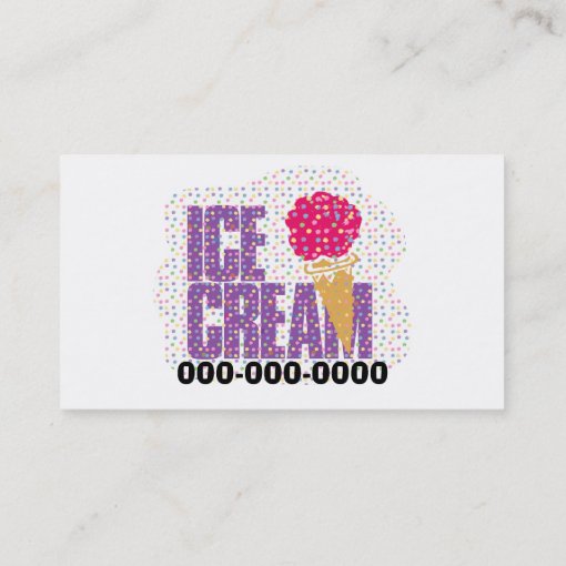 Ice Cream Business Card | Zazzle