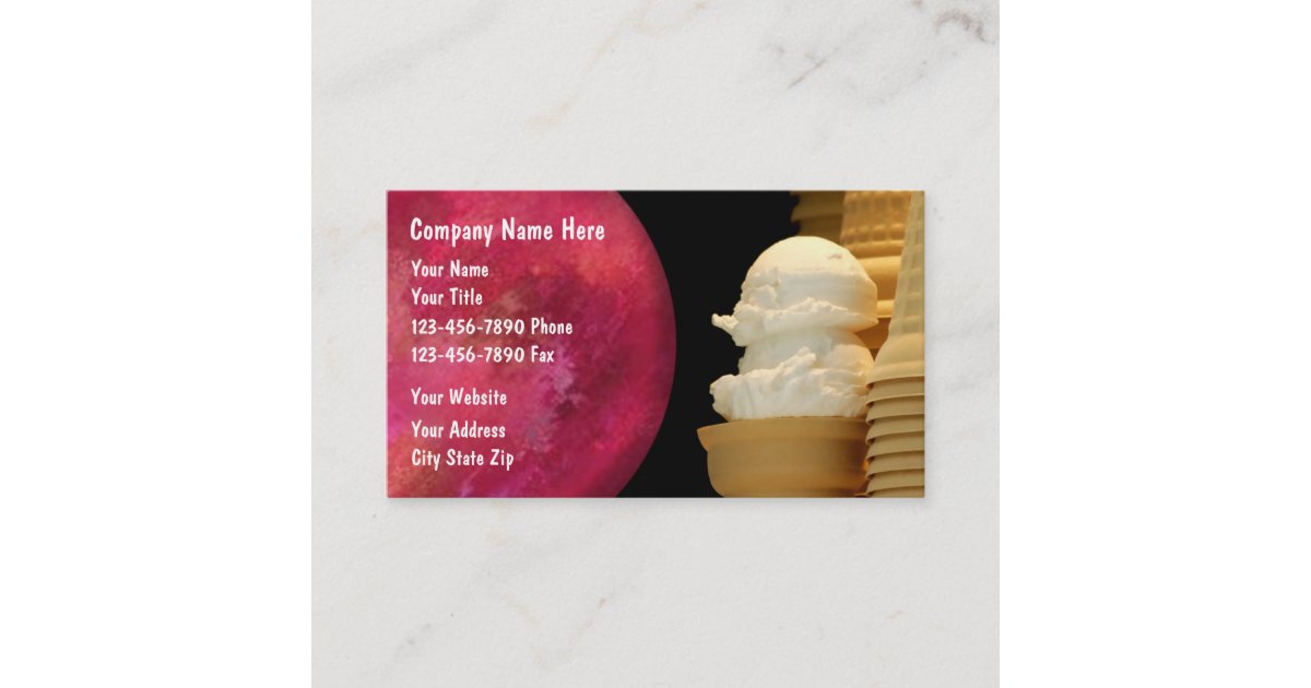 Ice Cream Business Cards | Zazzle