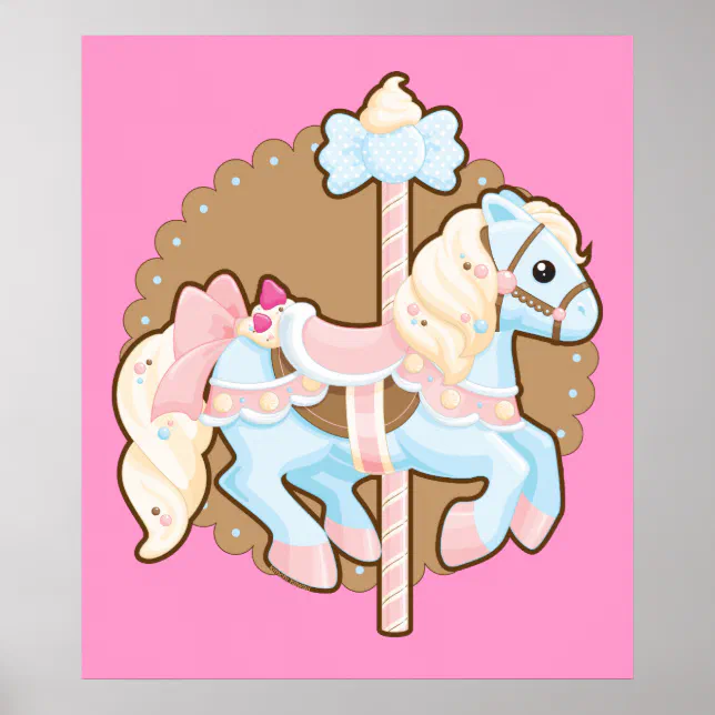 Ice Cream Carousel Poster | Zazzle
