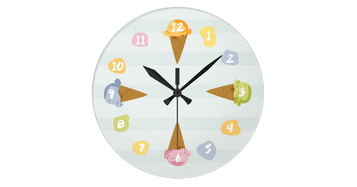 Ice cream clock for kids | Zazzle.com