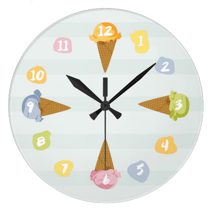 Ice cream clock for kids | Zazzle.com