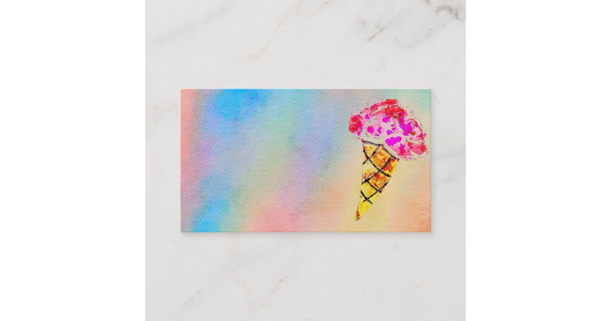 Ice Cream Cone Business Card | Zazzle