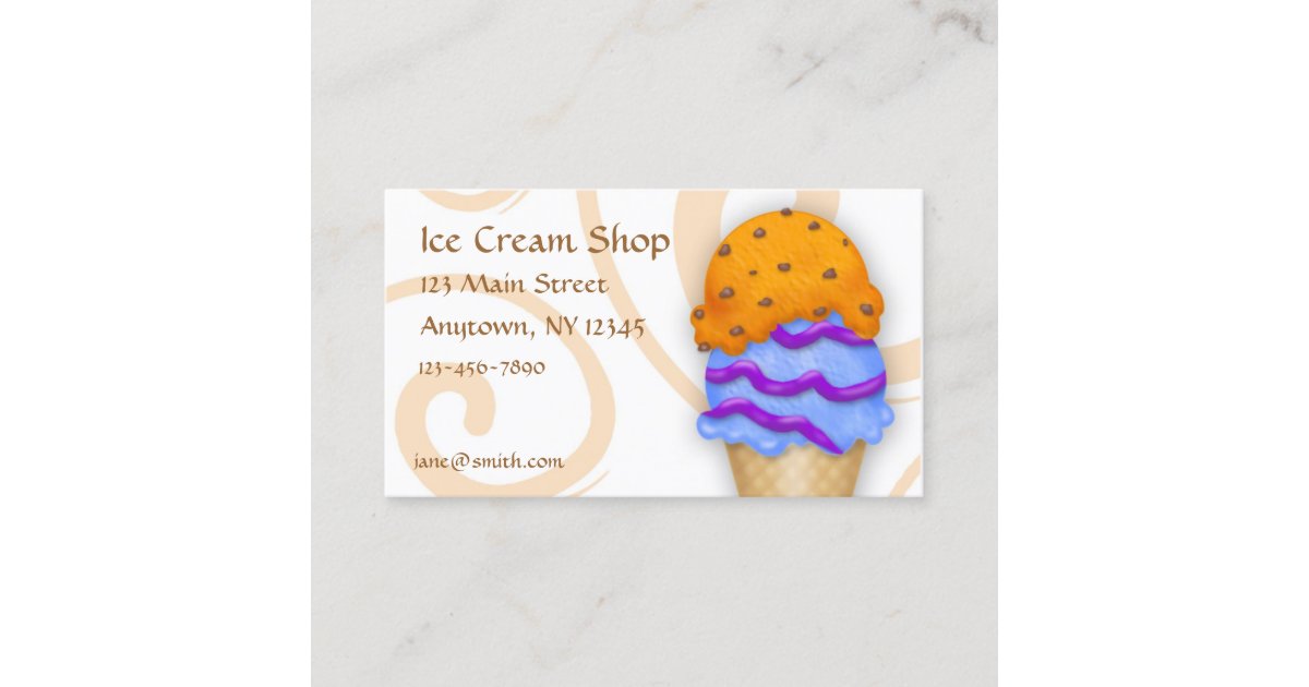 Ice Cream Cone Business Card | Zazzle