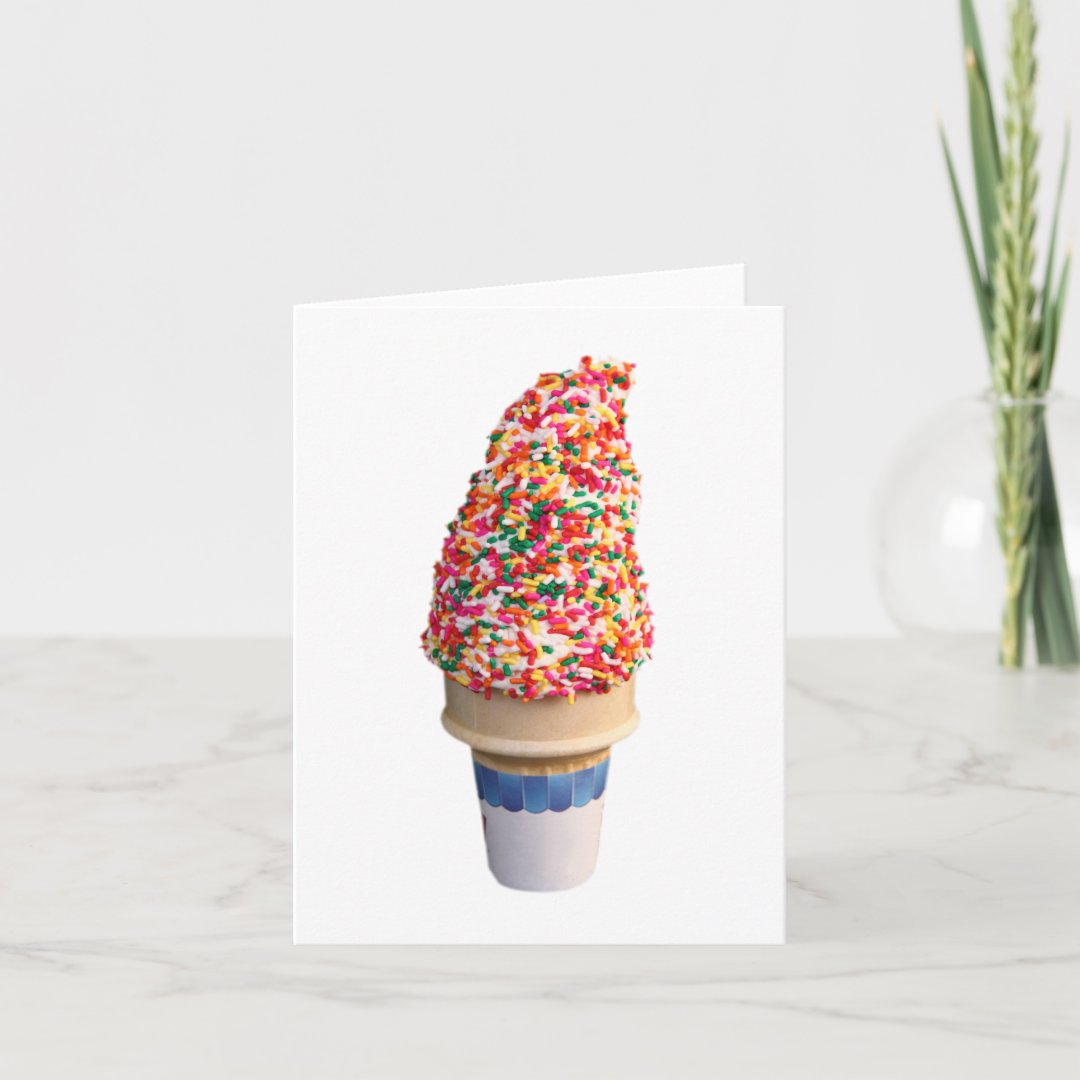 Ice Cream Cone Card | Zazzle