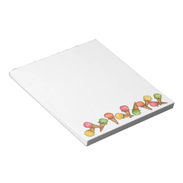 Ice Cream Cone - Notepad | Zazzle