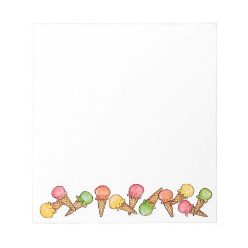 Ice Cream Cone - Notepad | Zazzle