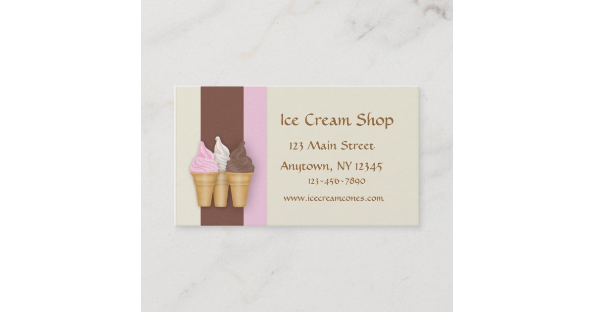 Ice Cream Cones Business Card | Zazzle