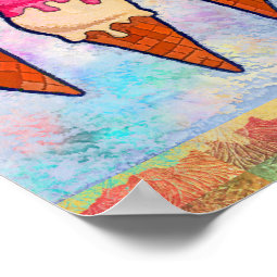 Ice Cream Cones Poster | Zazzle