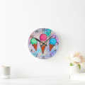 Ice Cream Cones Wall Clock | Zazzle