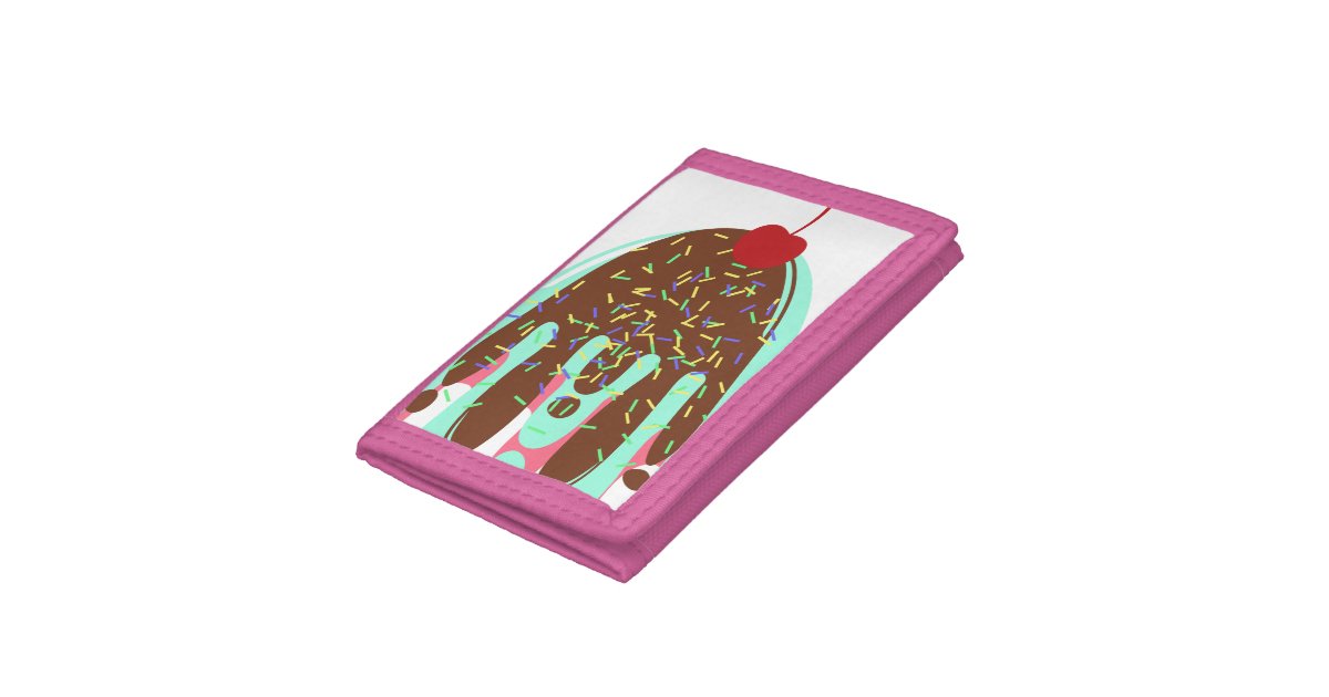 Ice Cream Drip Trifold Wallet | Zazzle