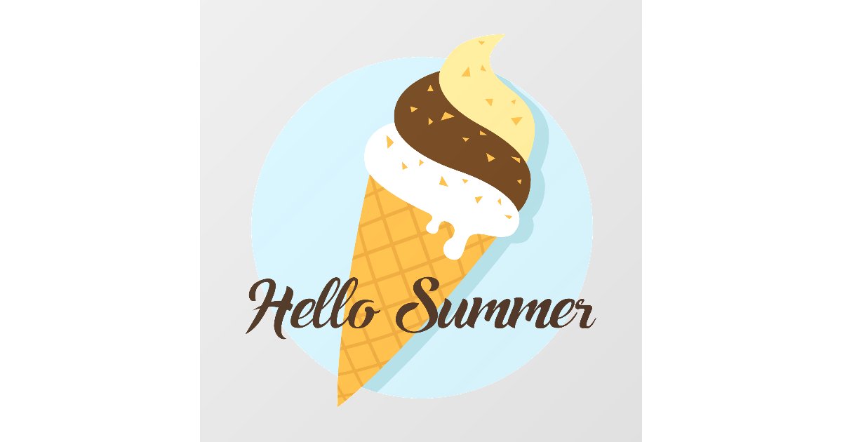Ice Cream Hello Floor Decals | Zazzle