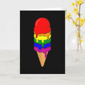 Ice Cream LGBT Pride Month LGBTQ Rainbow Flag Card | Zazzle
