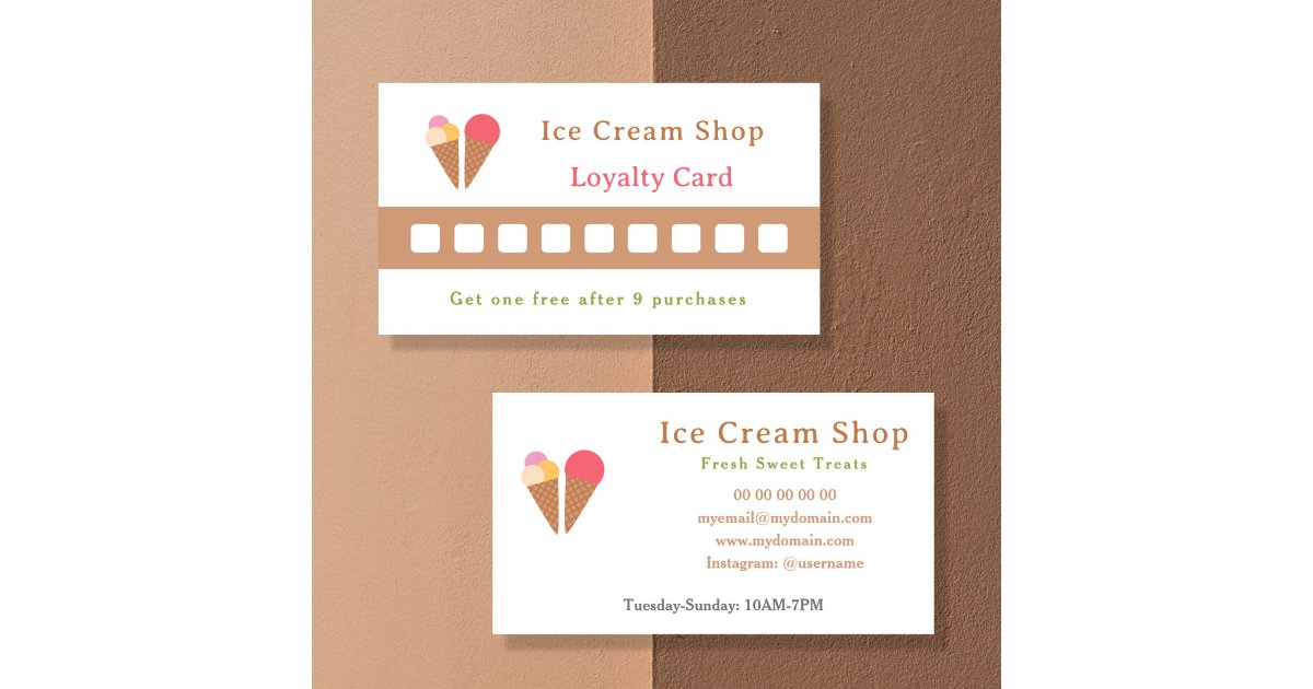 Ice Cream Loyalty Card | Zazzle