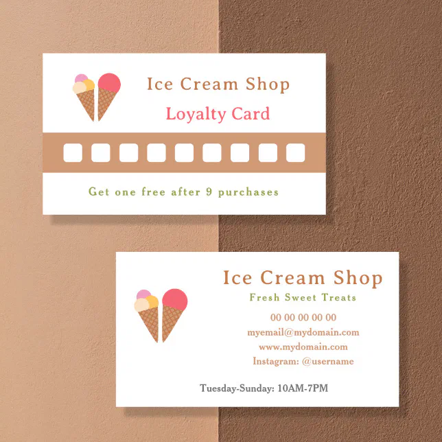 Ice Cream Loyalty Card | Zazzle