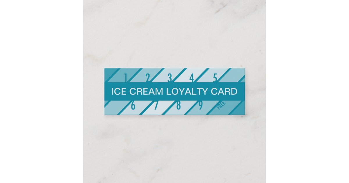 ice cream loyalty card (retrograde) | Zazzle