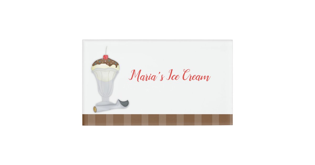 Ice Cream Name Tag | Zazzle