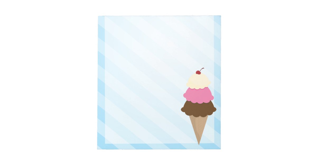 Ice Cream Notepad | Zazzle