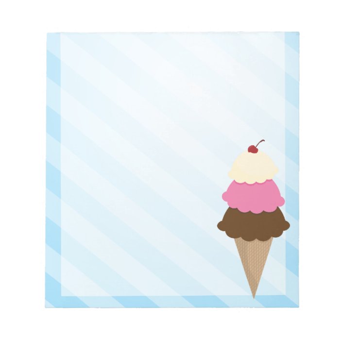 Ice Cream Notepad | Zazzle.com
